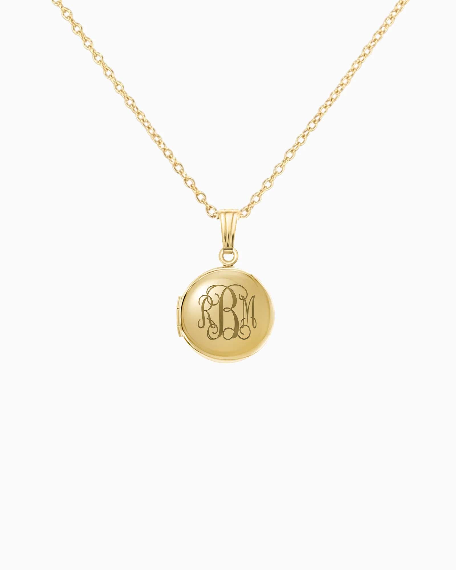 Monogram Round Locket – Kindred Row